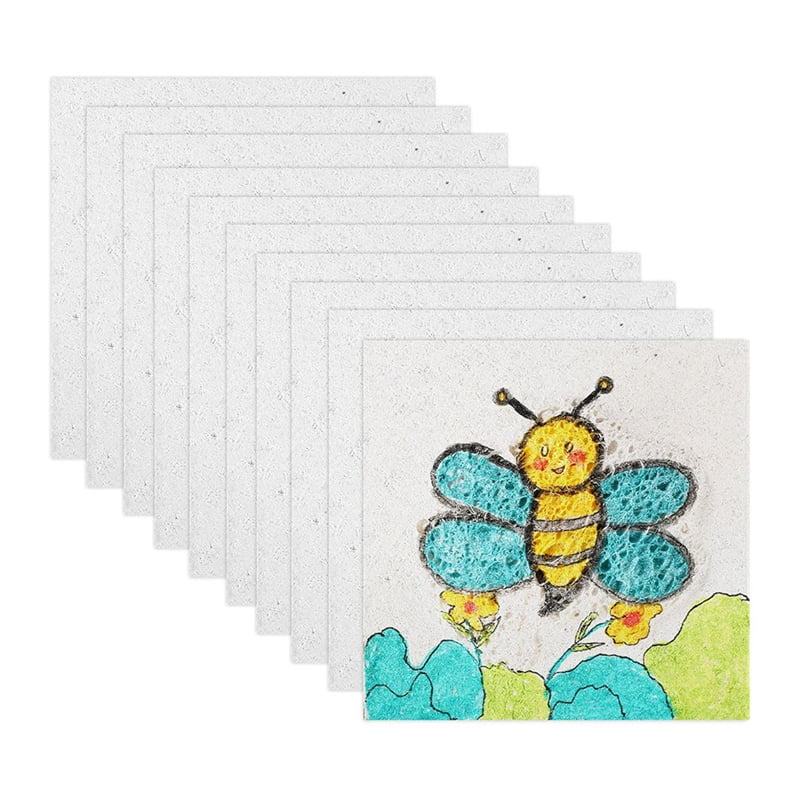 TOP! Magic Foam Texture Paper, White Cellulose Card Drawing Paper for ...