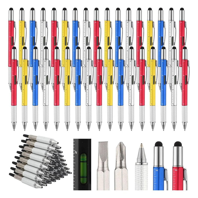 TOP! Men'S Tool Pen 6 in 1 Screwdriver Bulk Multi-Function with Refill ...