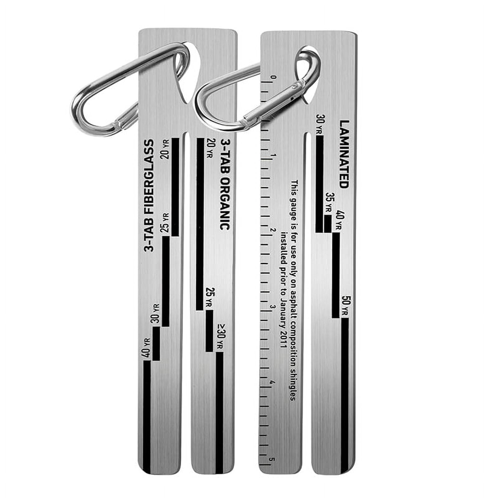 TOP! Metal 4/09 Shingle Gauge with Carabiner, House Roof Measuring Tool ...