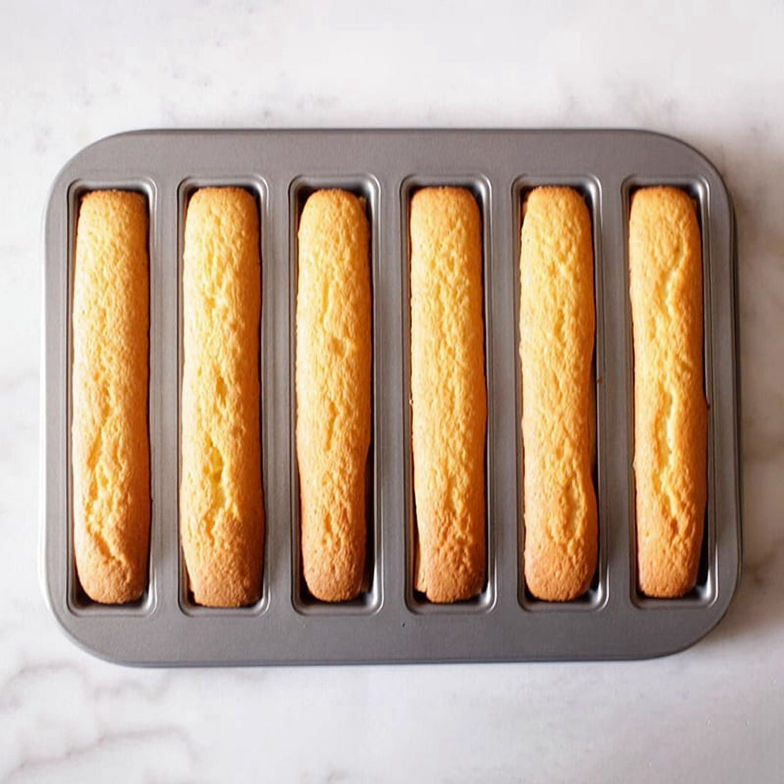 TOP! Non-Stick Biscuit Stick Mold Cake Baking Pan Carbon Steel Bread ...