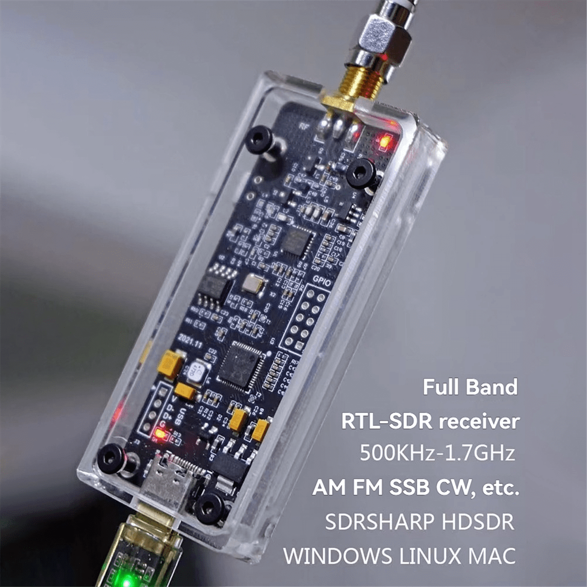 TOP! Open Source RTL-SDR L6 Full Band Software Radio Receiver RTLSDR Multifunction L6C - Walmart.com