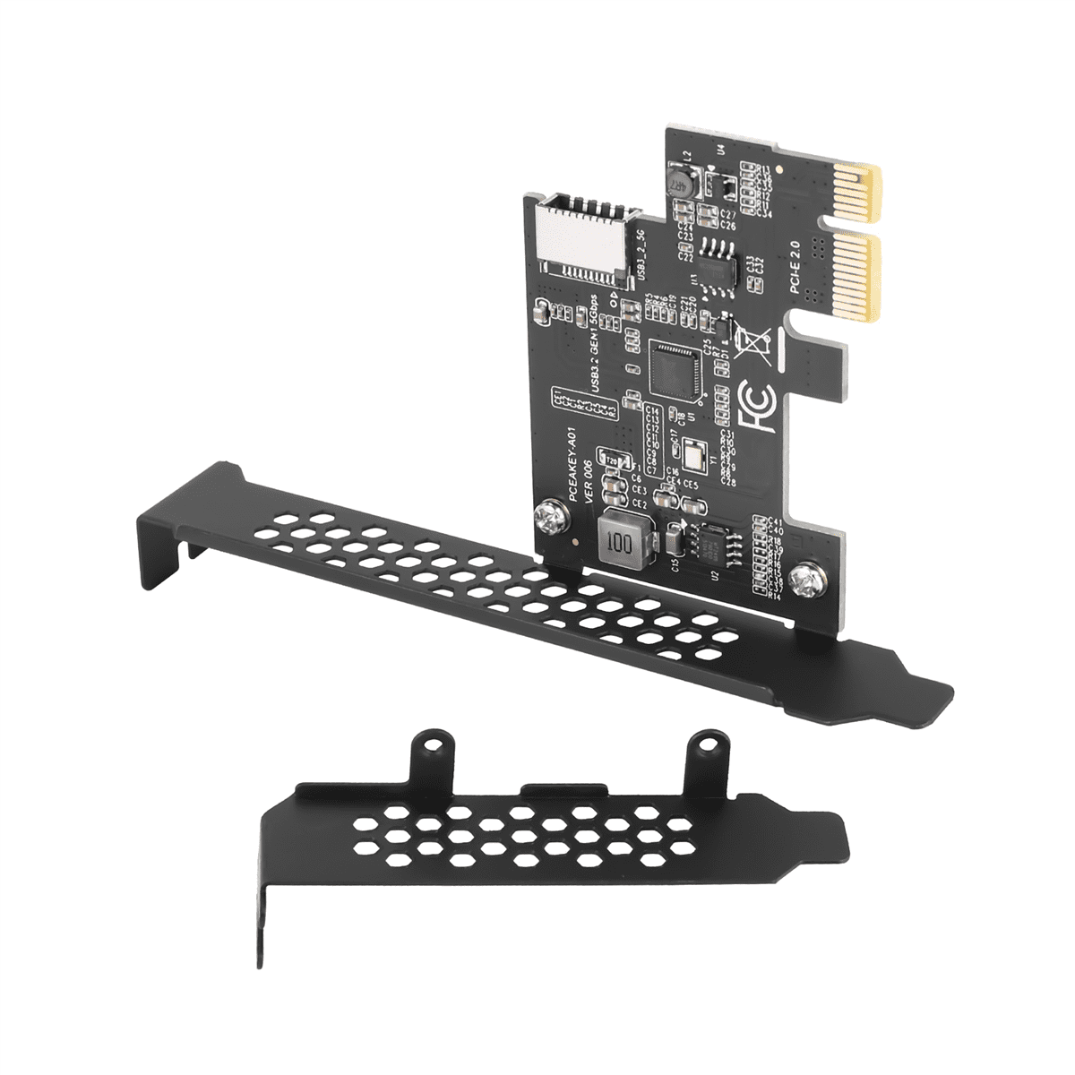 TOP! PCI Express 2.0 X1 USB 3.2 Gen1 TYPE-E Add on Card PCIe Front Type ...