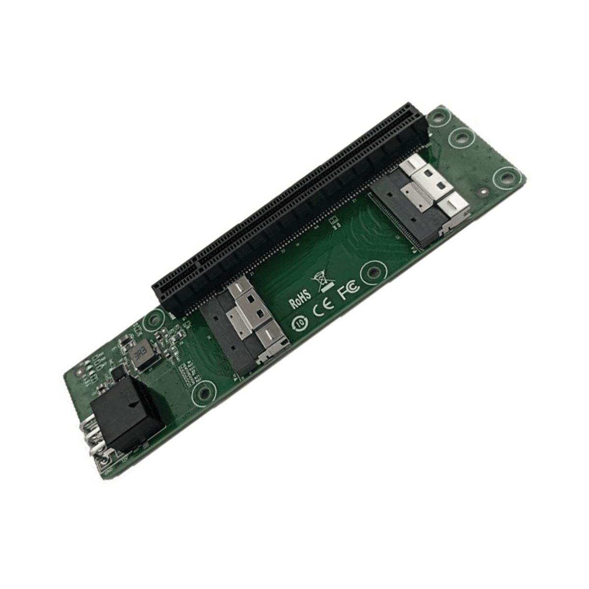 TOP! PCIe 5.0 X16 to MCIO 8i Adapter Card 2-Port SFF8654 X8 Slot Riser ...