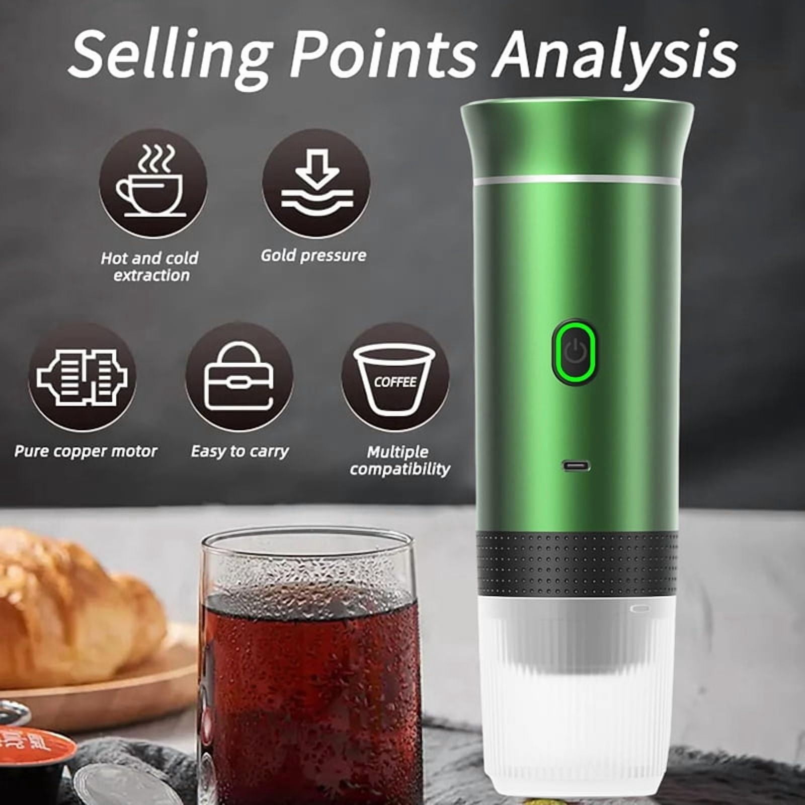 Portable Electric Espresso Coffee Maker Mini Travel Coffee Maker ...