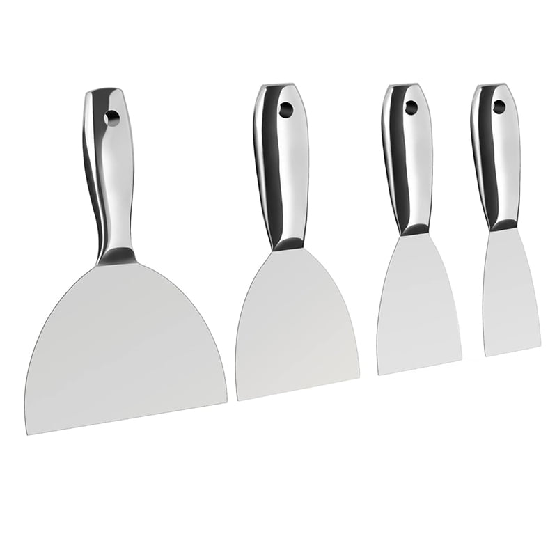 TOP! Putty Knife Set,4 PCS One-Piece Premium Polished All-Stainless ...