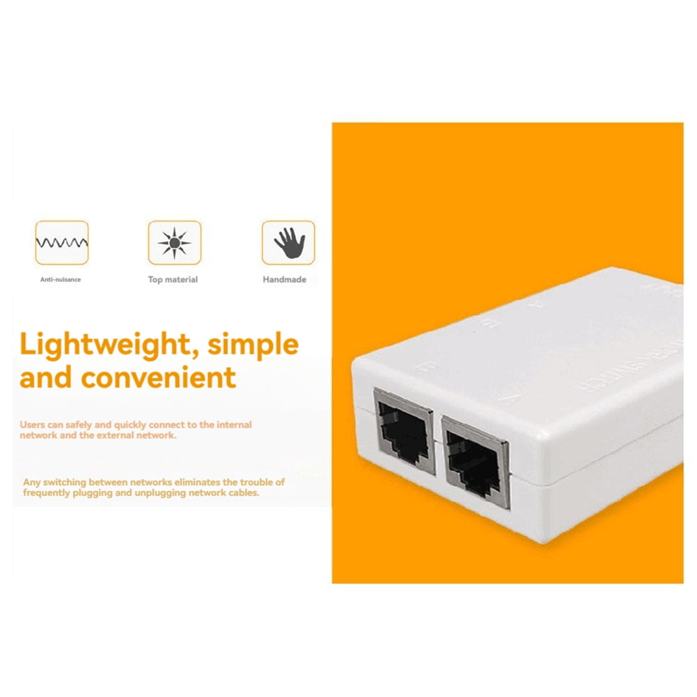 TOP! RJ45 Splitter Selector Switch 2 Ports Network Freely Between ...
