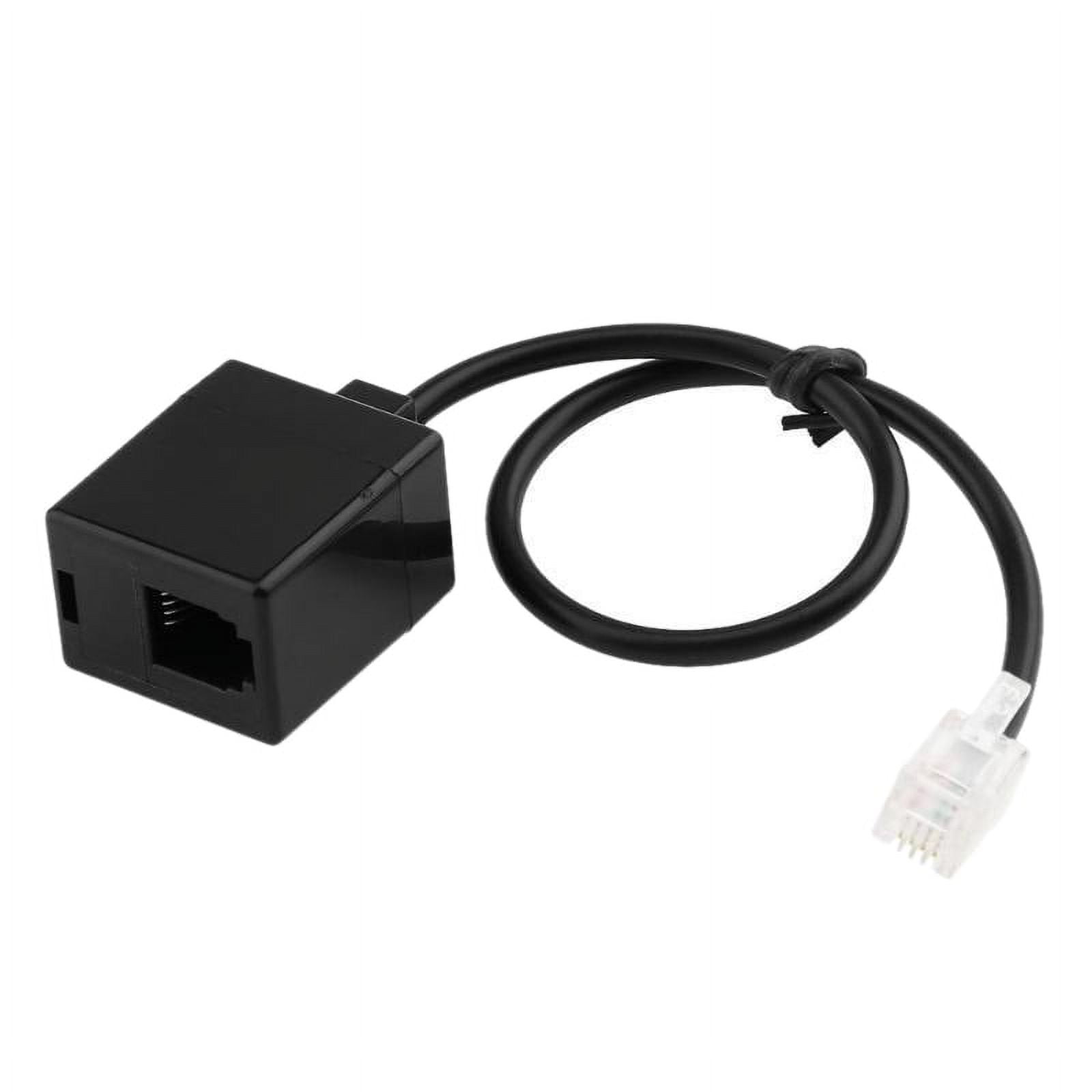 TOP! RJ9 4P4C Male to Double Female Port Connector Headset Adapter ...