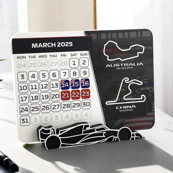 TOP! Racing Paper Calendar Desktop Station Home Decoration Itinerary ...