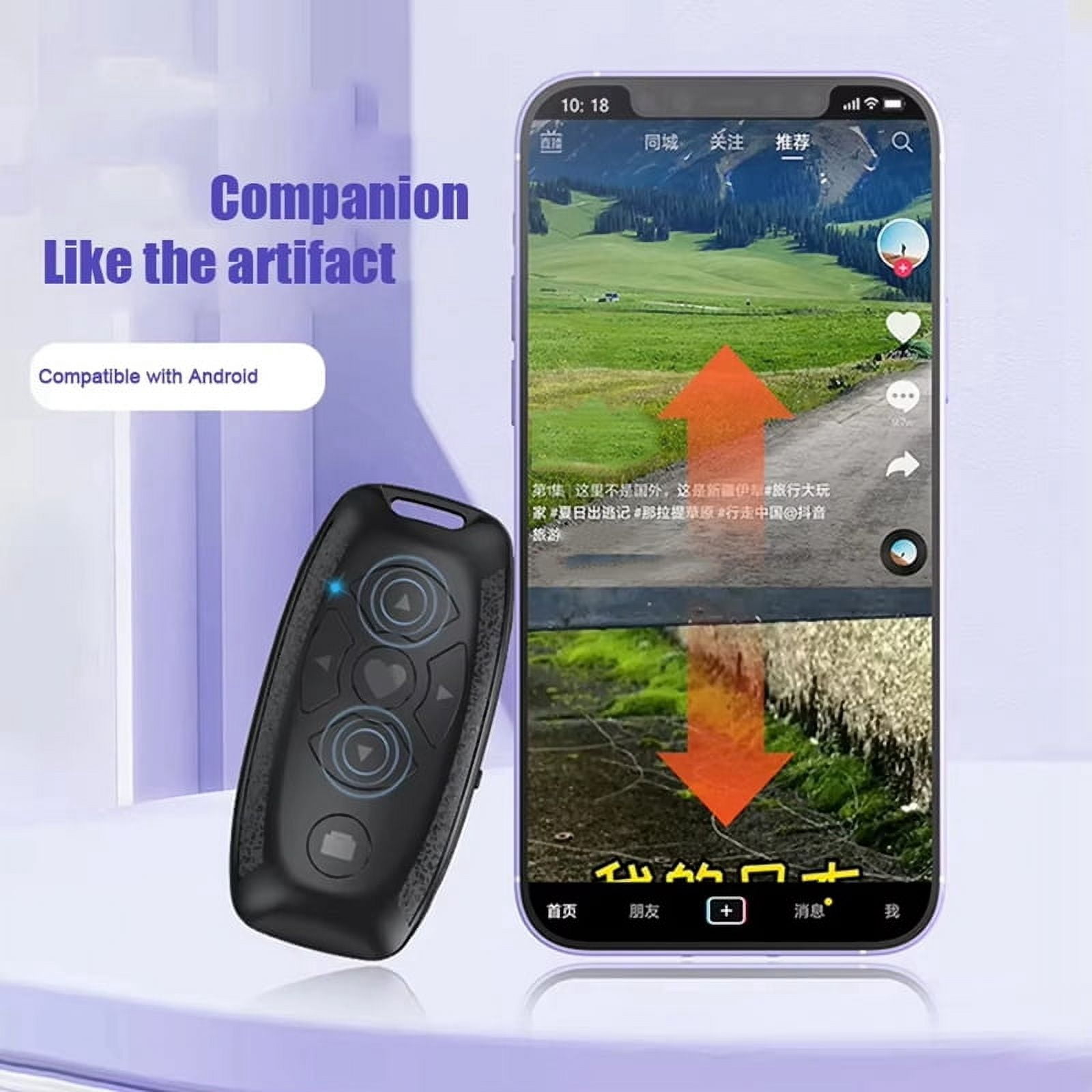TOP! Rechargeable Bluetooth Remote Control Wireless Controller Camera ...
