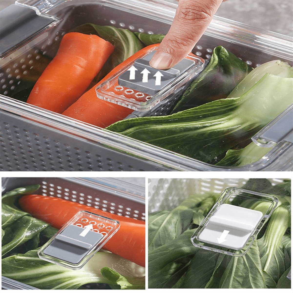 TOP! Refrigerator Preservation Box, Transparent Sealed Container for ...