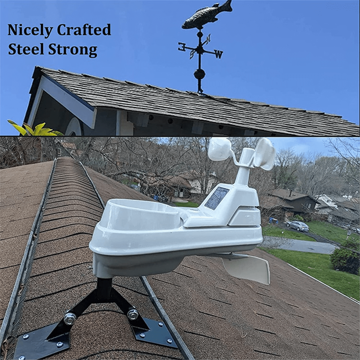 TOP! Roof Vane Bracket Adjustable Garden Weathervane Yard Weather ...