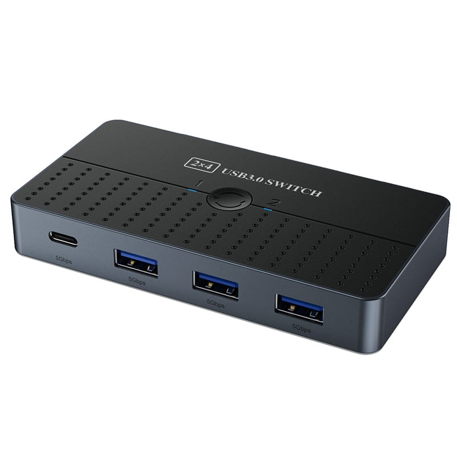 TOP! SA20 USB 3.0 Switch 7 Ports Type C HUB Controller Extend Cable Sharing 2 Computer 1 Mouse ...