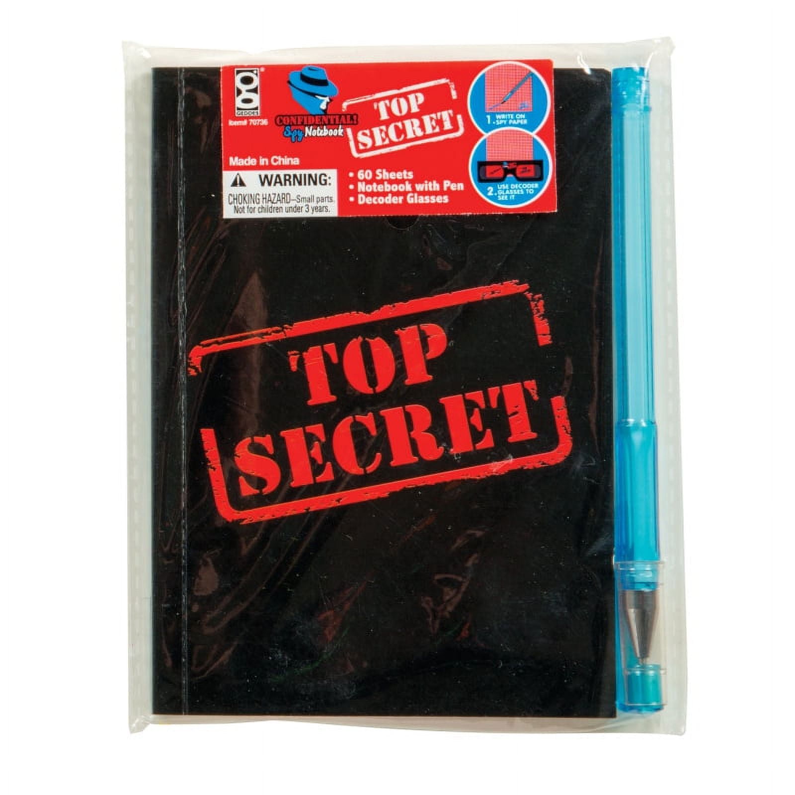 TOP SECRET CONFIDENTIAL SPY NOTEBOOK 12/BOX - Walmart.com