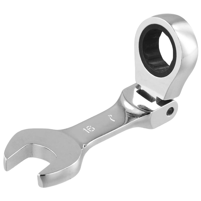 Short Handle Ratchet Wrench with Movable Head,Quick Dual-Purpose Open ...