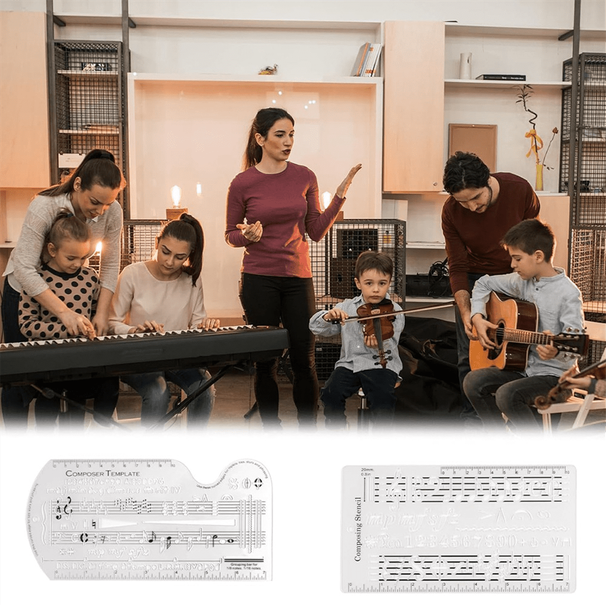 TOP! Song Writer'S Composing Template Stencil for Music Notes & Symbols ...