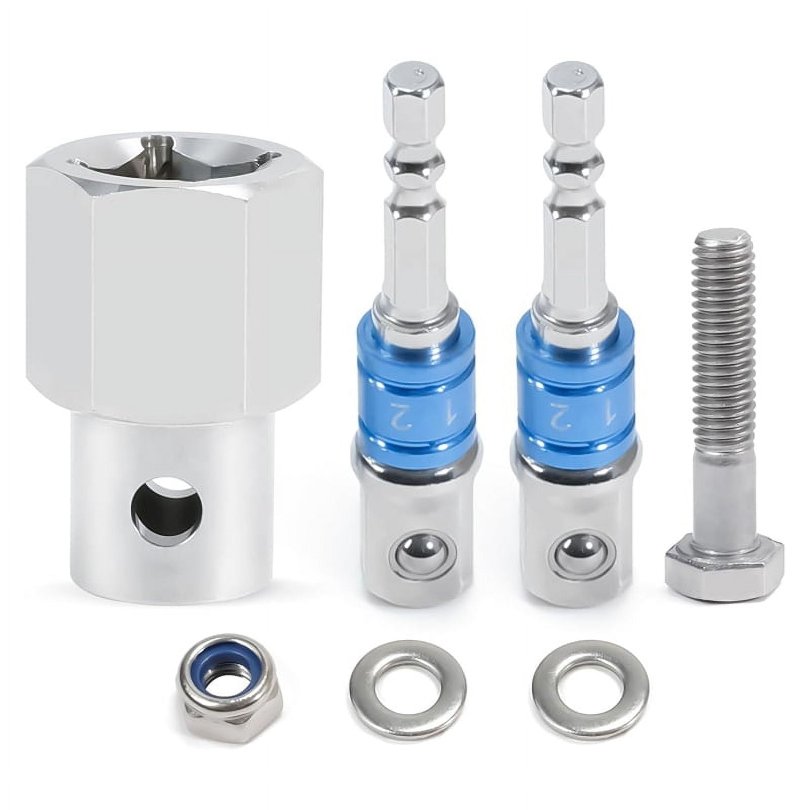 TOP! Stainless Steel Top Wind Trailer Jack Crank Handle Cordless Drill ...