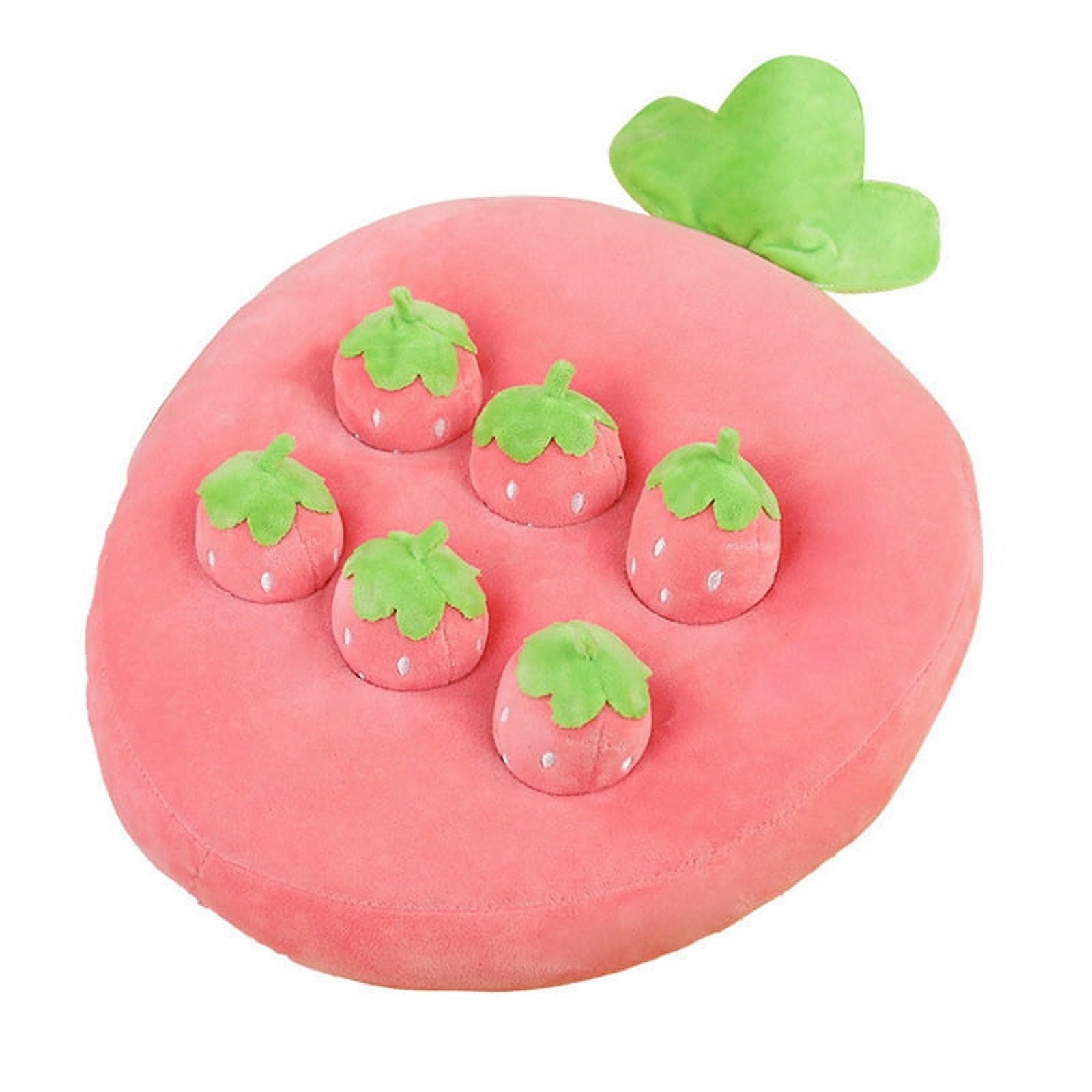 TOP! Strawberry Plush Toys Cartoon Happy Fruit Park Pillow Picking ...