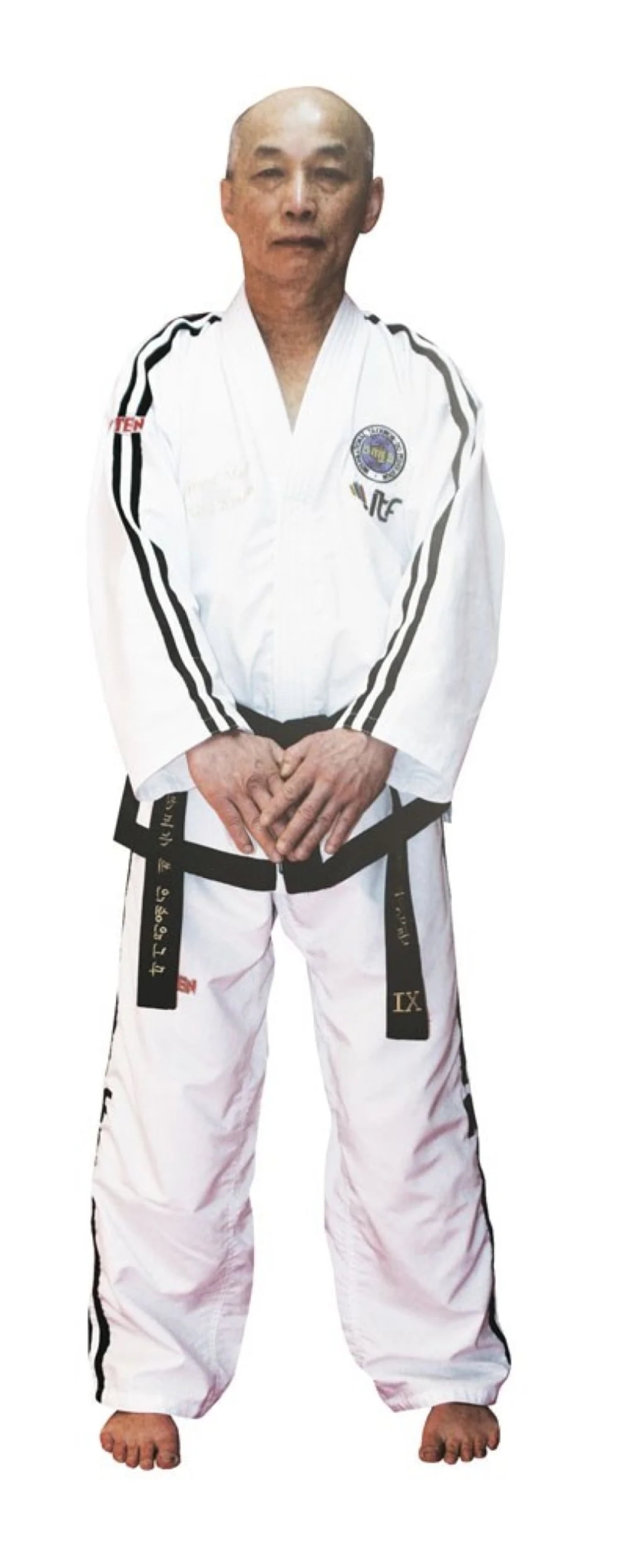 TOP TEN ITF Master Instructor Uniform - Diamond - White/Black Dobok ...