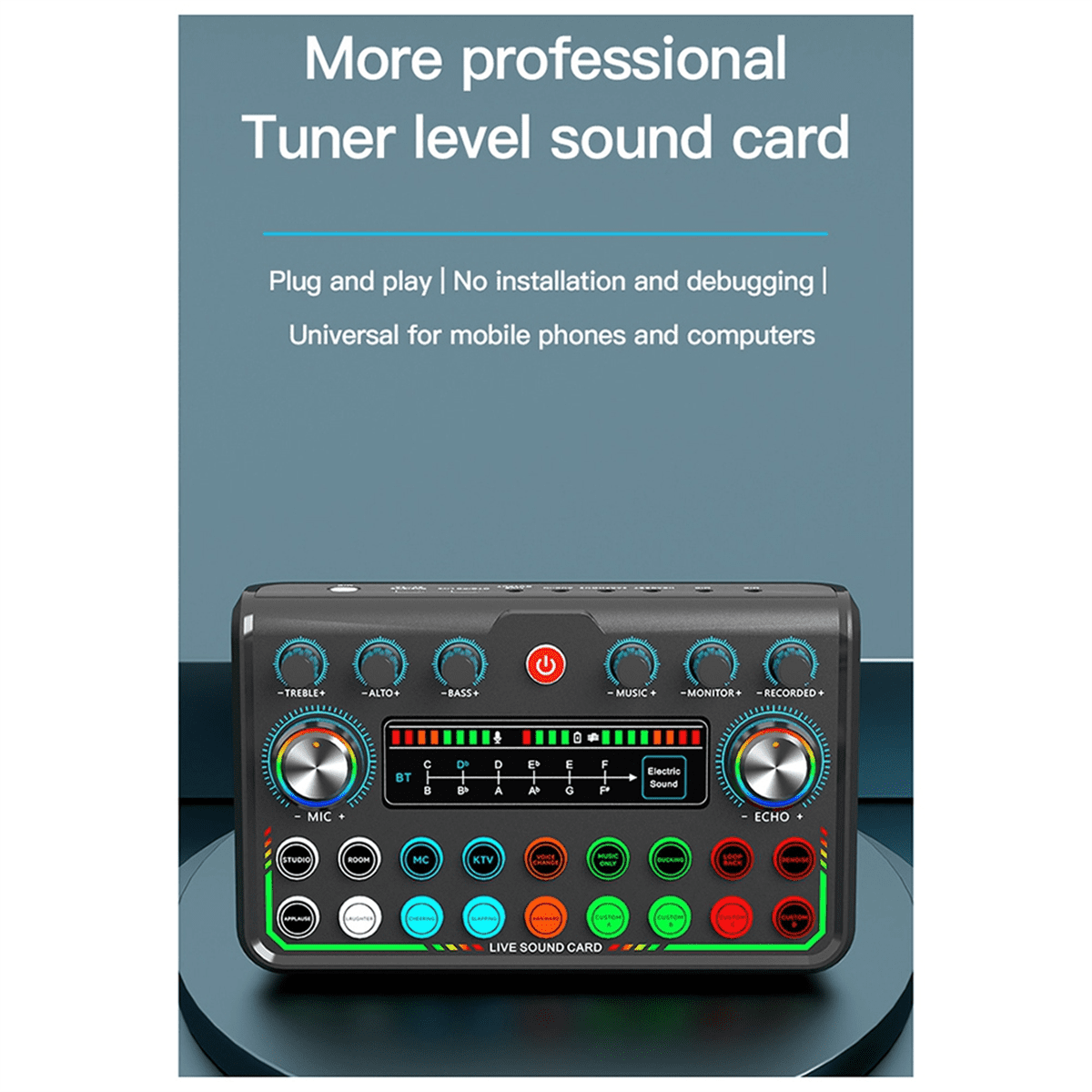TOP! TOP! P99 Live Sound Card Mixer Podcast board Voice Board for Phone ...