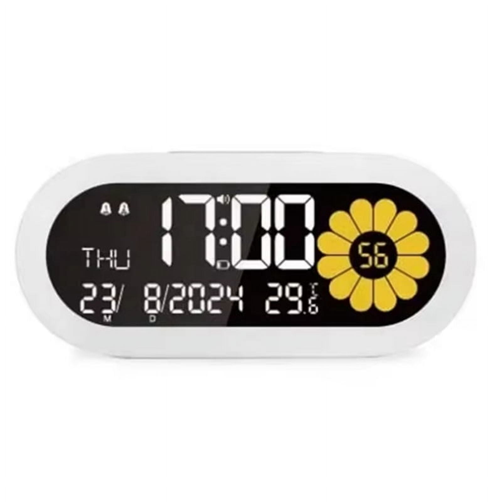 TOP! TOP! Visual Timer Multi-Function Digital Alarm Clock LCD Screen Dual 12/24 Hour Format for ...