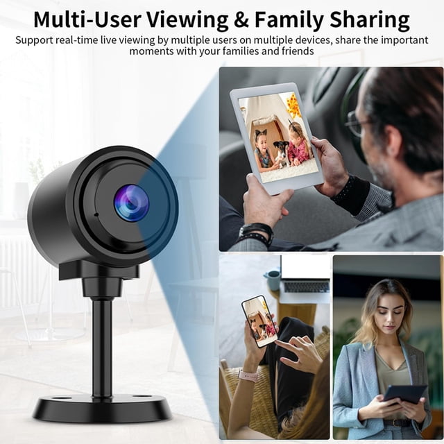 TOP! Tiny Camera for Home Security 1Pcs, 2.4GHz WiFi Portable Battery ...