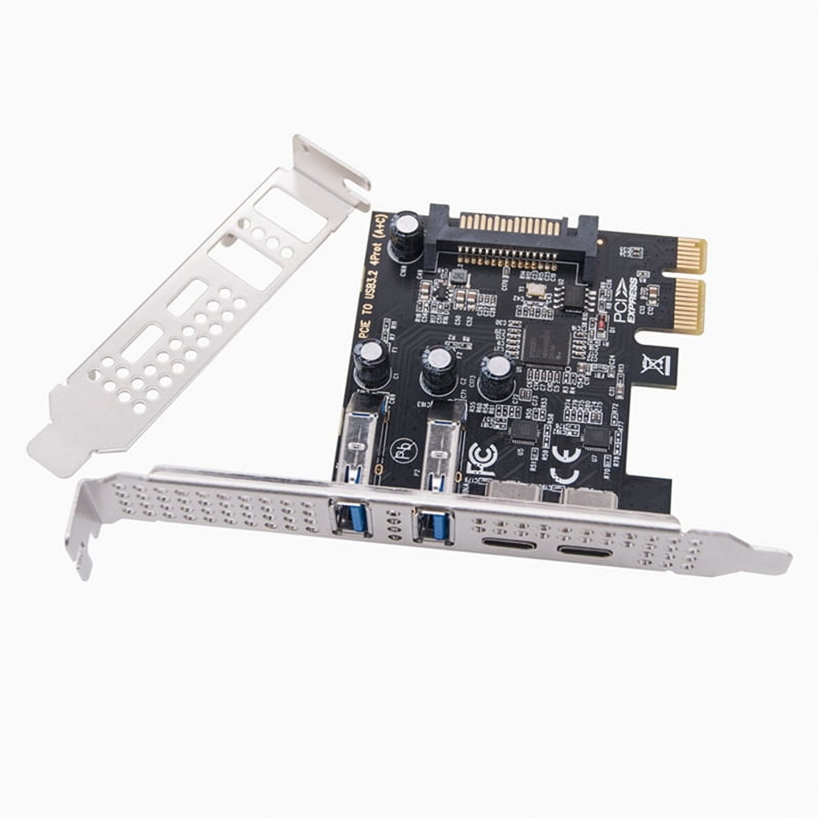Type C USB 3.2 Gen1 5Gbps PCIE Card Adapter PCI Express Board 2xUSB A ...