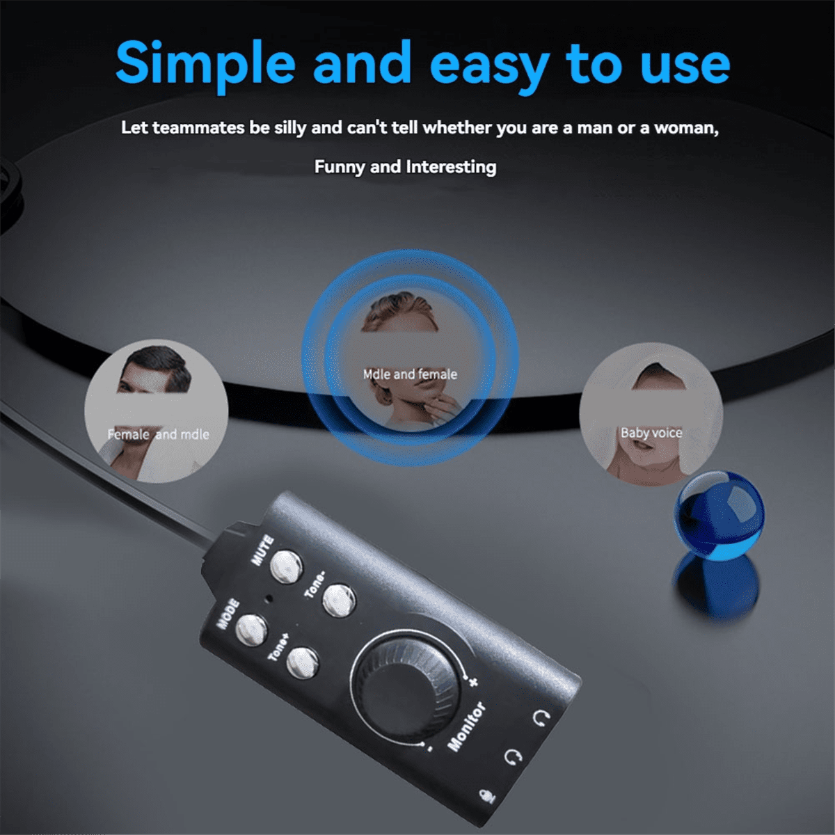 TOP! Voice Changer Portable Modulator Handheld Sound Card with ...