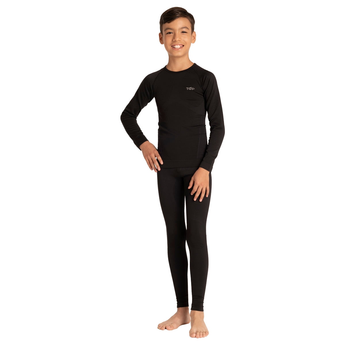 TOP Wear - Boys Base Layer Pants - Thermal, Quick-Dry, Stretch Fit ...