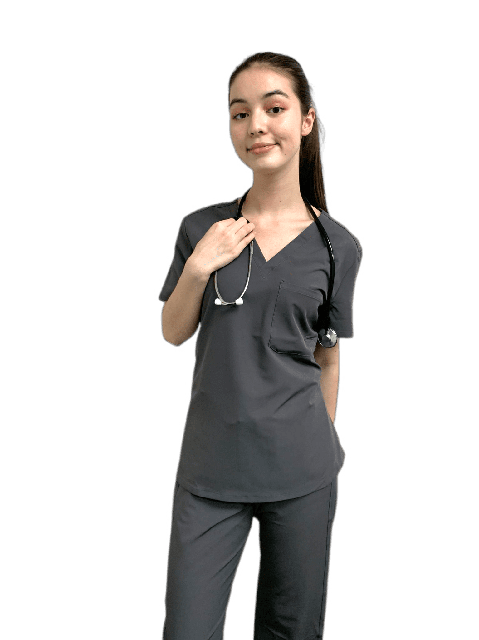 TOP Women Scrubs Suit Tops Spandex Comfortable High-Quality Healthcare ...