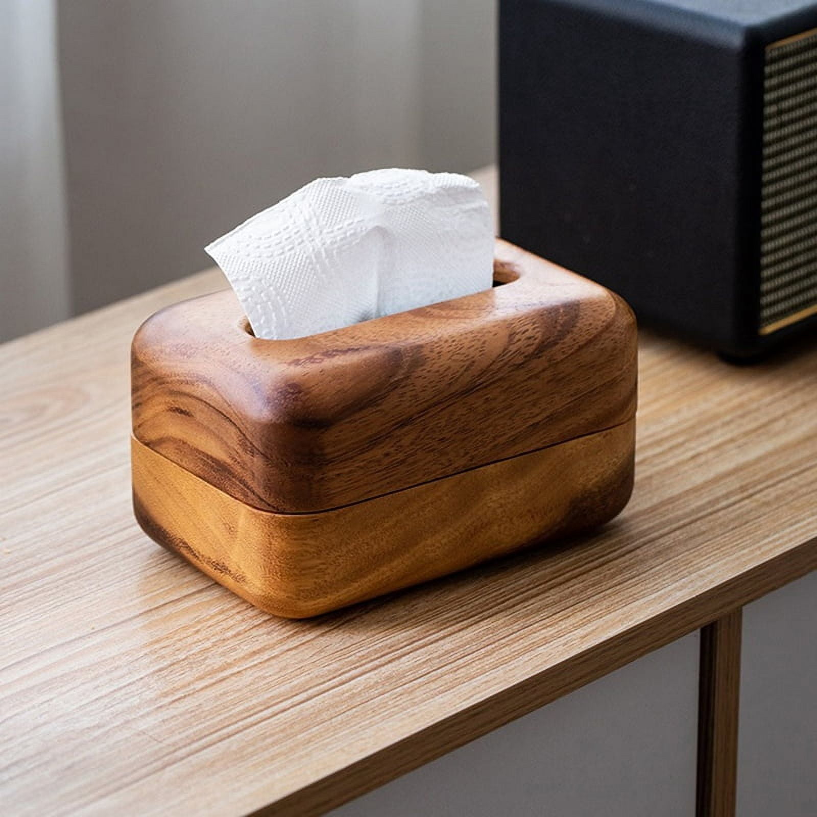 TOP! Wooden Tissue Boxes Bread-Shaped Storage Box Napkin Case Holder ...