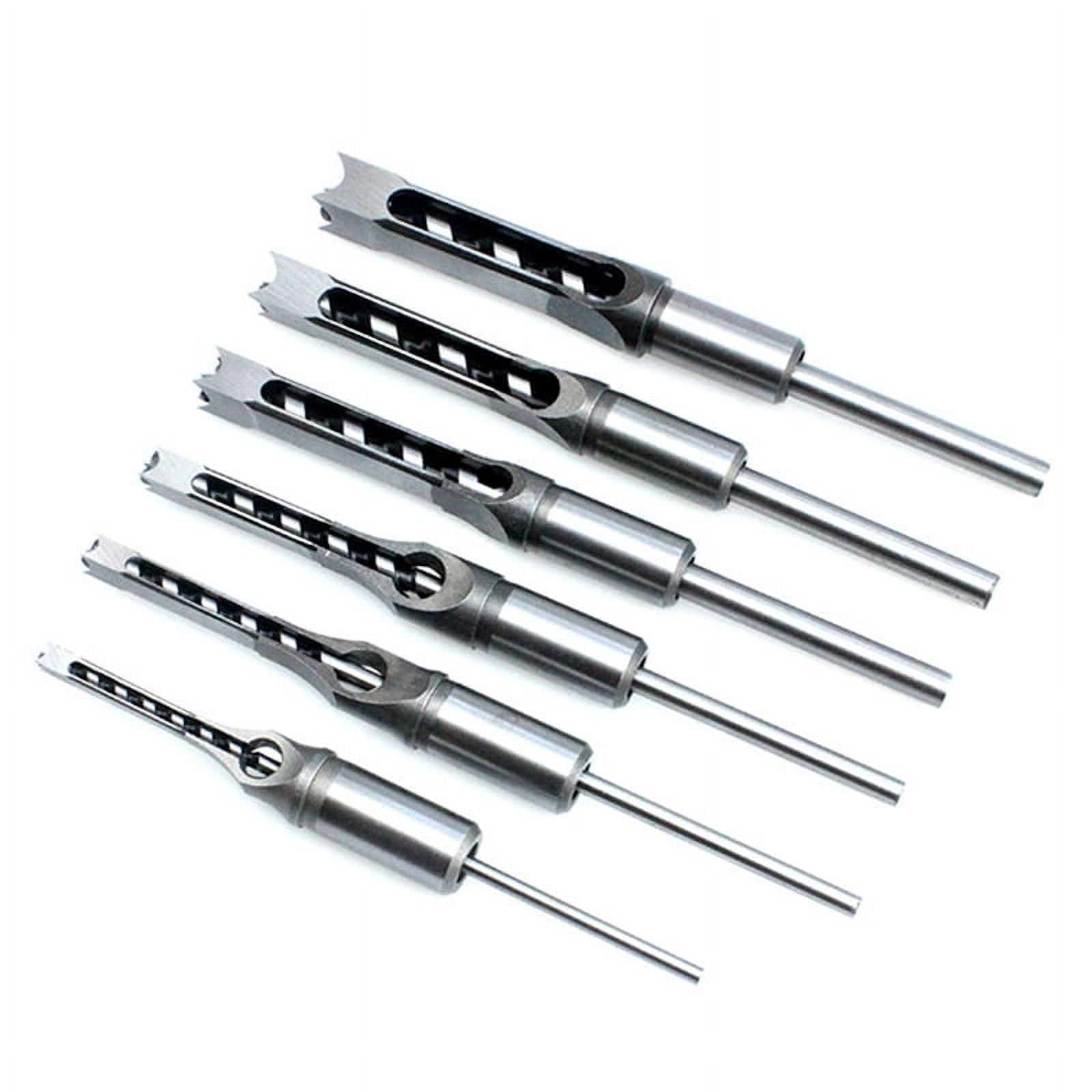 TOP! Woodworking Square Drill Bit Set Twist Mortise Chisel Tool Spiral ...