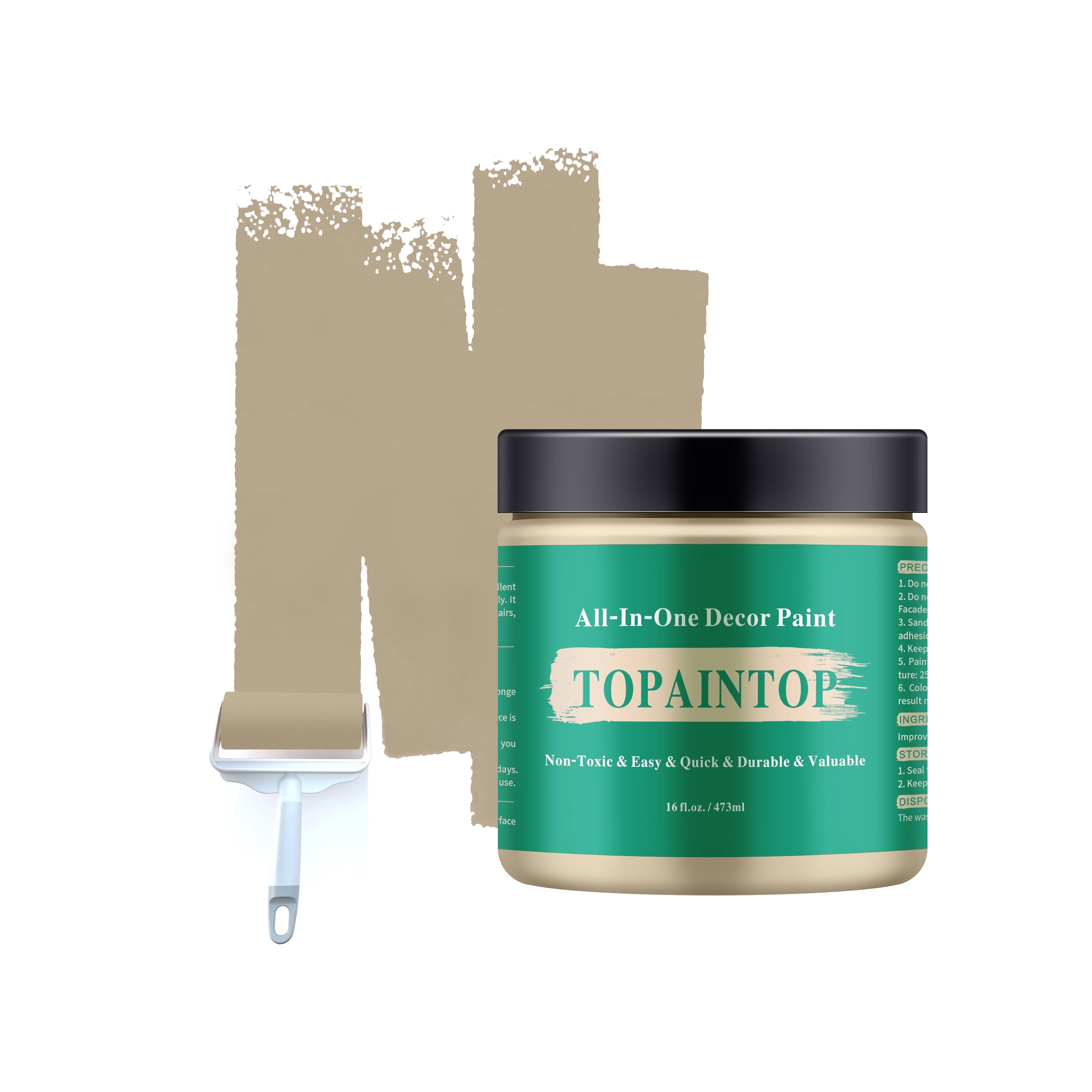 TOPAINTOP All-in-One Furniture Paint, Water-Based Wood Paint, Excellent ...