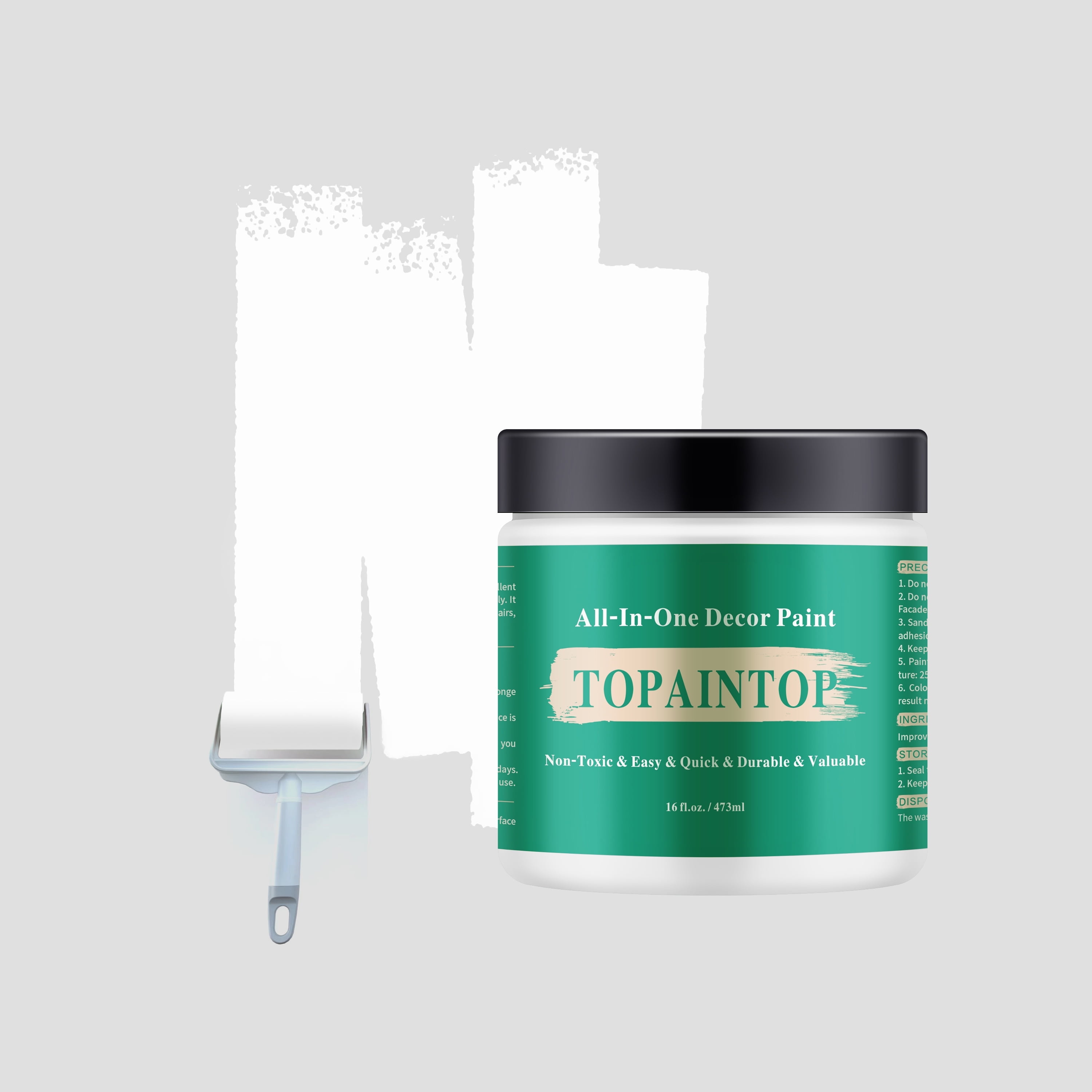 TOPAINTOP All-in-One Furniture Paint, Water-Based Wood Paint, Excellent ...