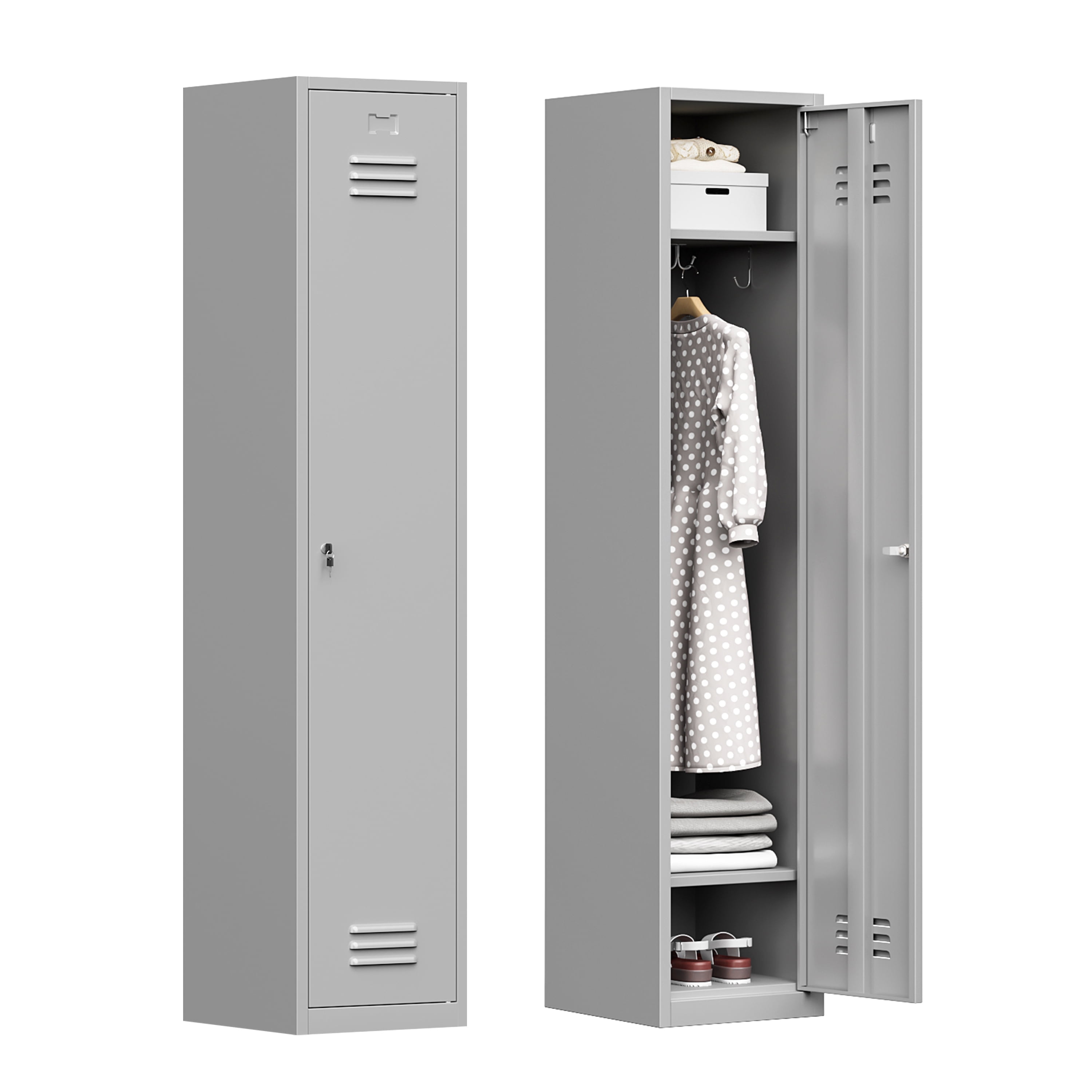 TOPASS Metal Lockers for Employees with Keys,Metal Storage Cabinet with ...