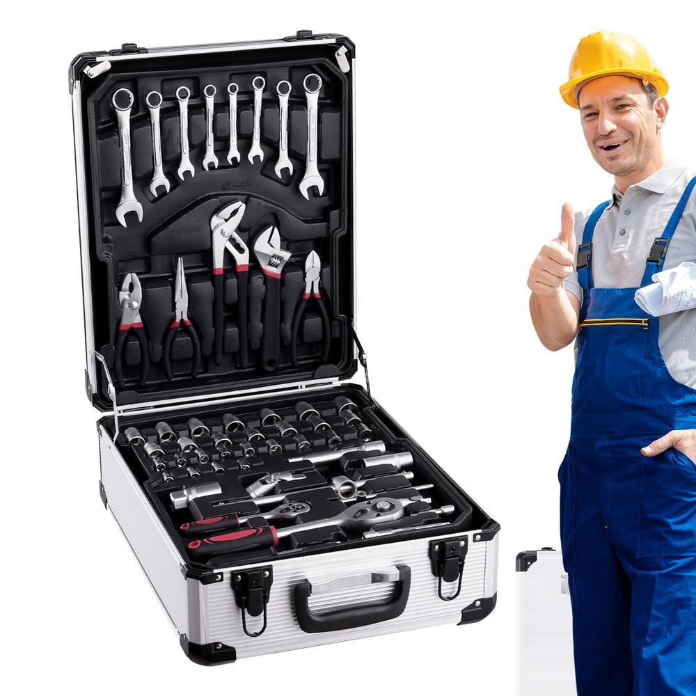 TOPATY Hand Trolley Tool Box Tool Kit with Rolling Tool Box Complete ...