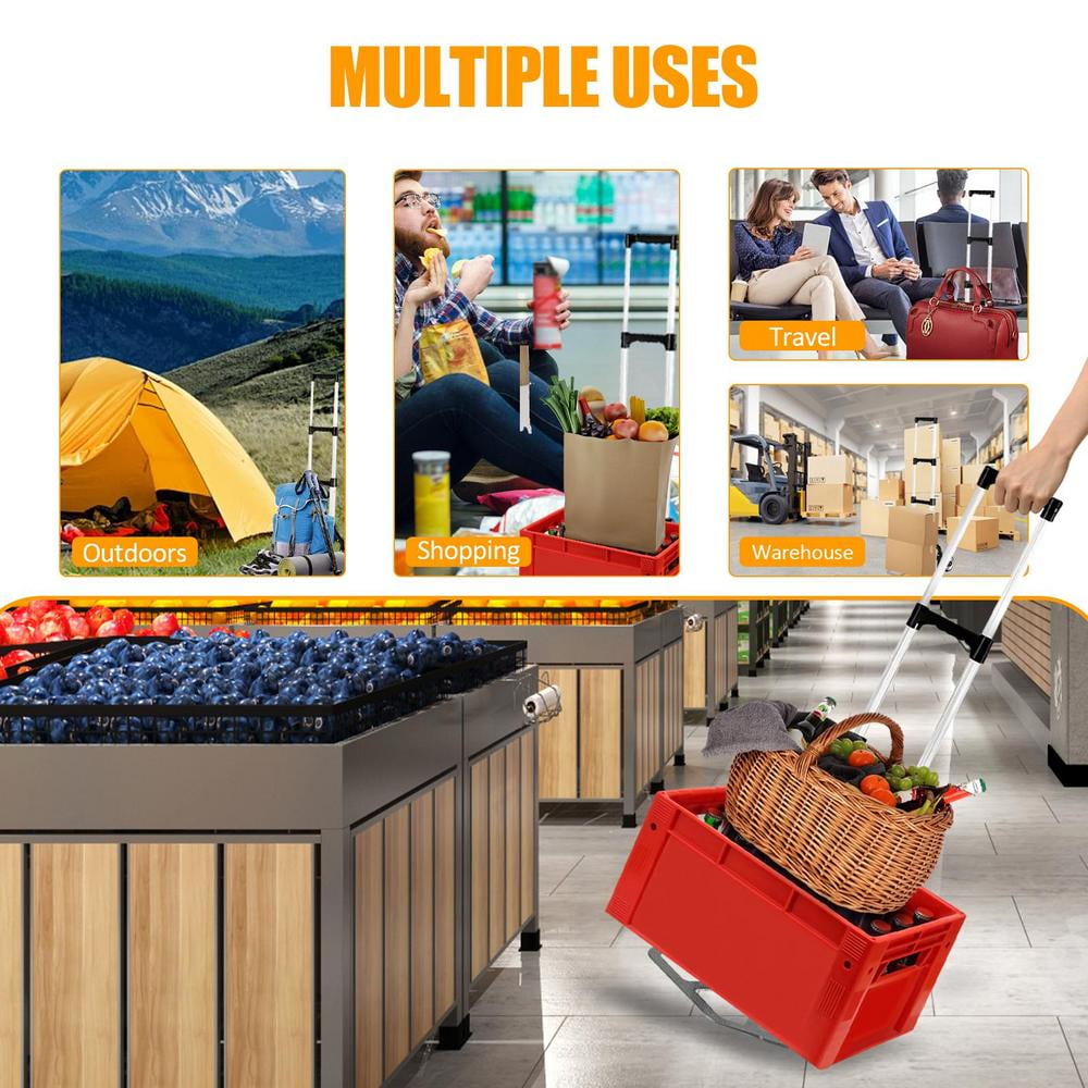 TOPATY Hand Truck Aluminum Alloy Hand Truck Cart High Strength Handcart ...