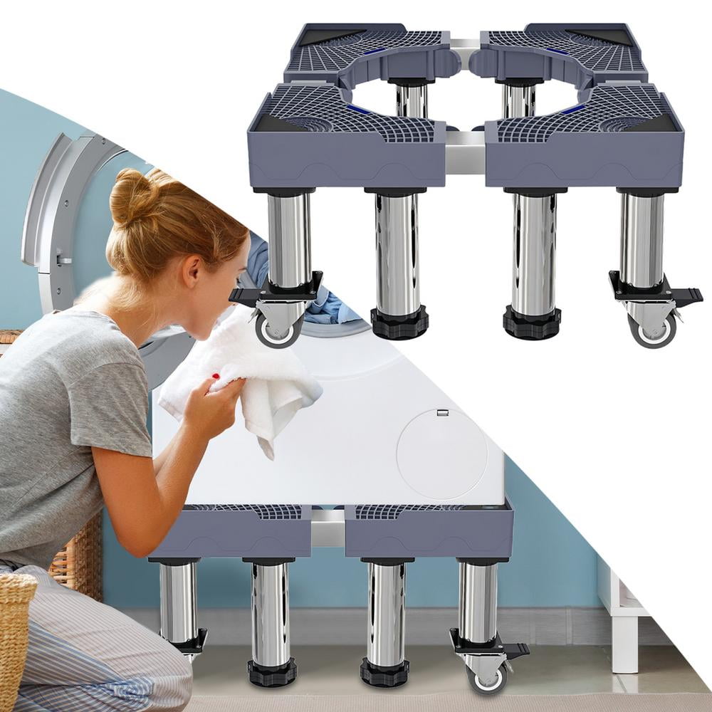 TOPATY Heavy Duty Fridge Stand Mobile Base, Washing Machine Stand with ...