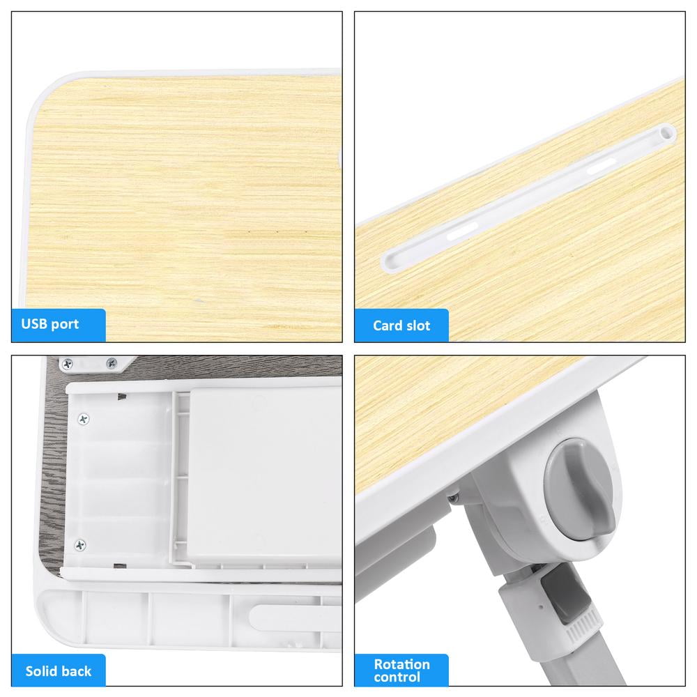 TOPATY Laptop Desk for Bed Non-slip Angle & Height Adjustable Laptop ...