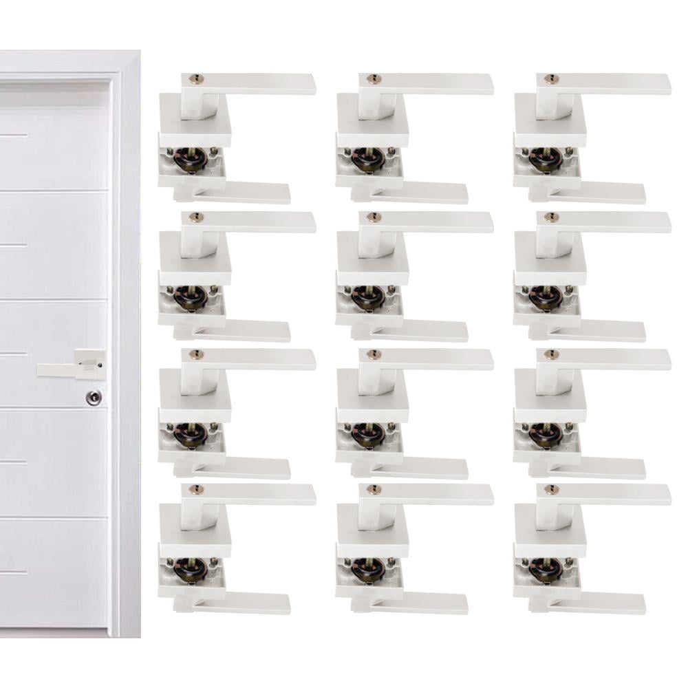 TOPATY Lever Door Handle Square Door Handles 24 Keys 12X Zinc Alloy ...