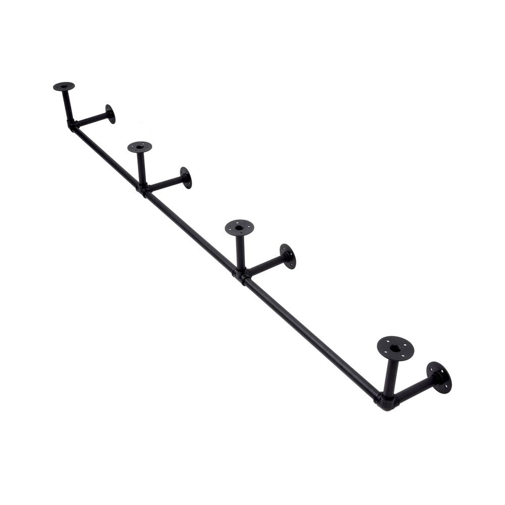 TOPATY Pipe Bar Foot Rail Pipe Railing Guide Rail Heavy Duty Wall Mount ...