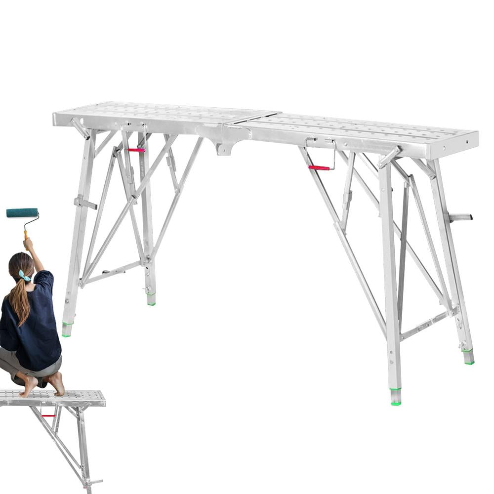 TOPATY Portable Scaffolding Folding Scaffold Platforms Heavy Duty Anti ...