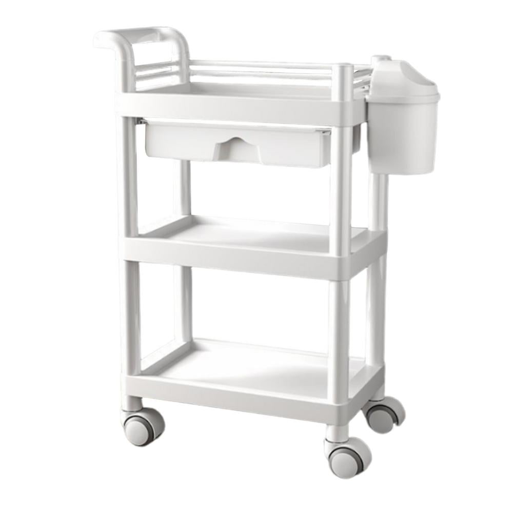 TOPATY Rolling Carts with Wheels Safe 3-Tier Utility Carts Rolling Cart ...