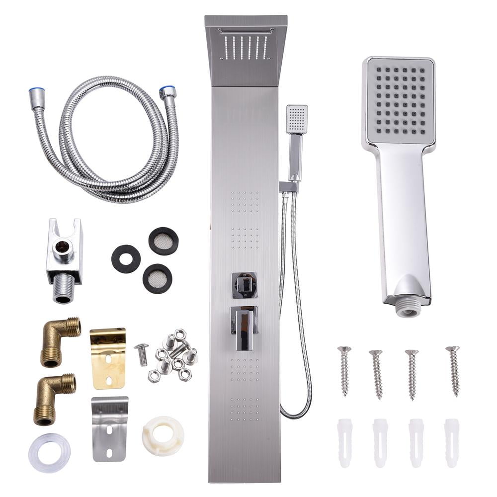 TOPATY Shower Panel Rainfall Waterfall Shower Head Rainfall and Mist ...