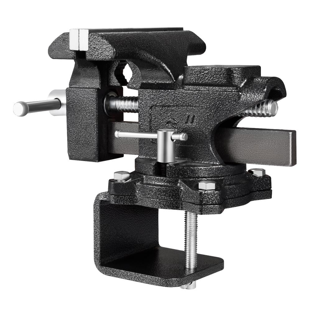 TOPATY Table Vise 4.3" Aluminum Swivel Bench Vise 270 Degrees Rotating ...