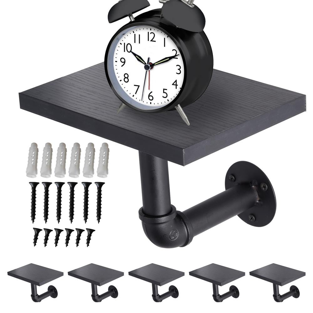 TOPATY Wall Mounted Floating Shelves Wall Storage Rack 6pcs Small Wall ...