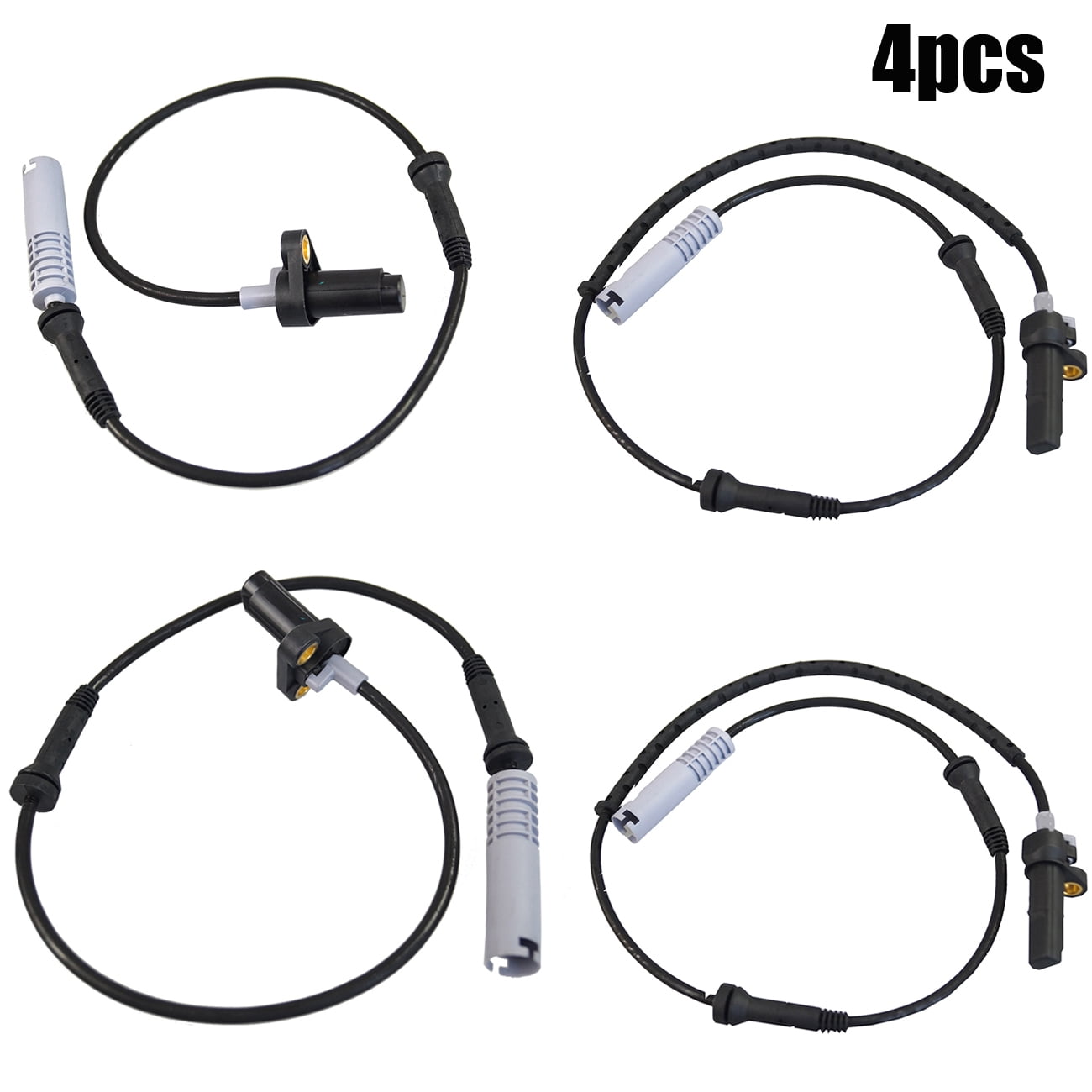 TOPAZ 4PCS ABS Wheel Speed Sensor Front & Rear For BMW E39 528i 540i ...
