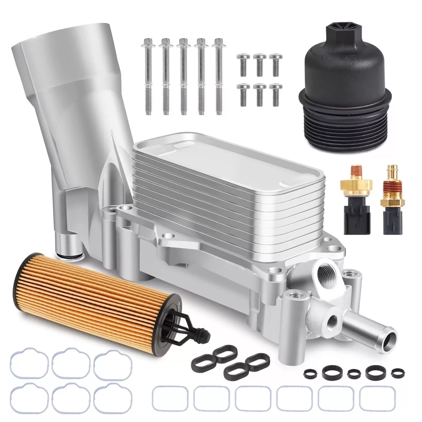 TOPAZ Aluminum Engine Oil Cooler Filter Housing Fits 2011-2016 Dodge ...