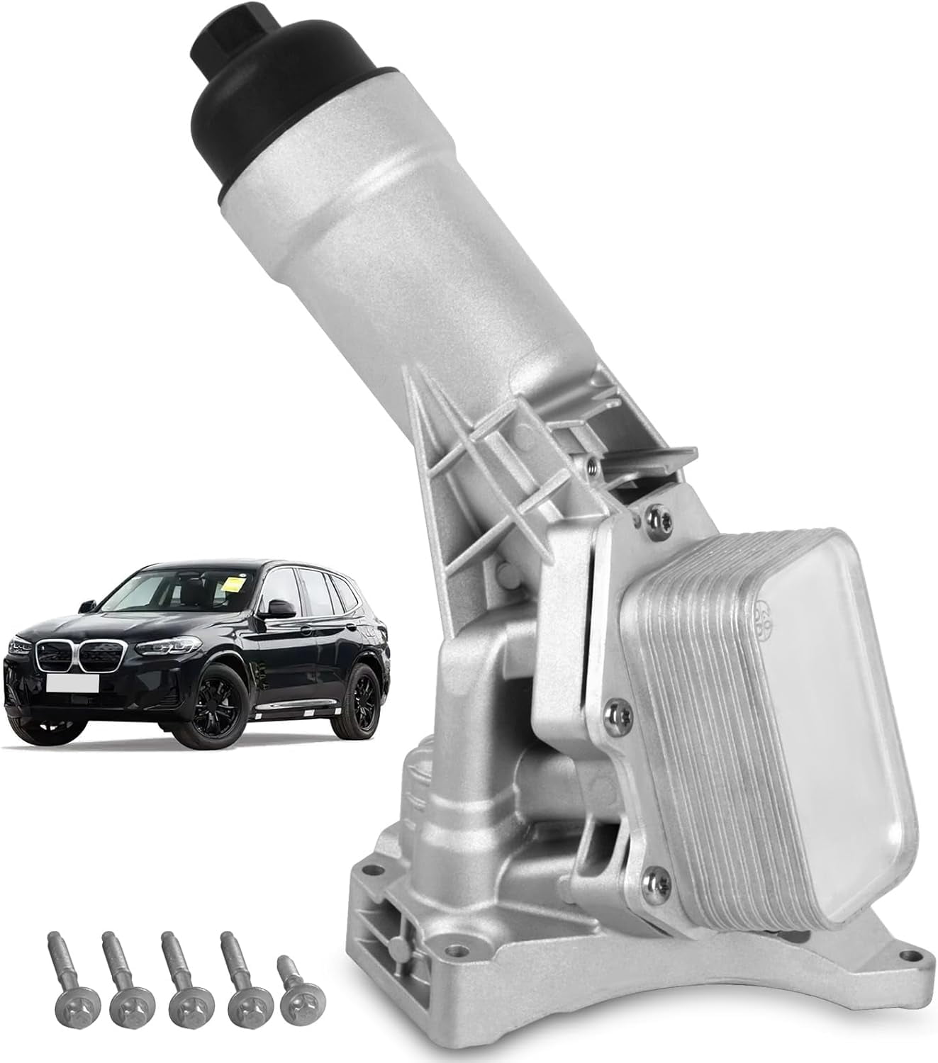 TOPAZ Aluminum Engine Oil Filter Upgraded, 11428580414 Oil Cooler Set ...