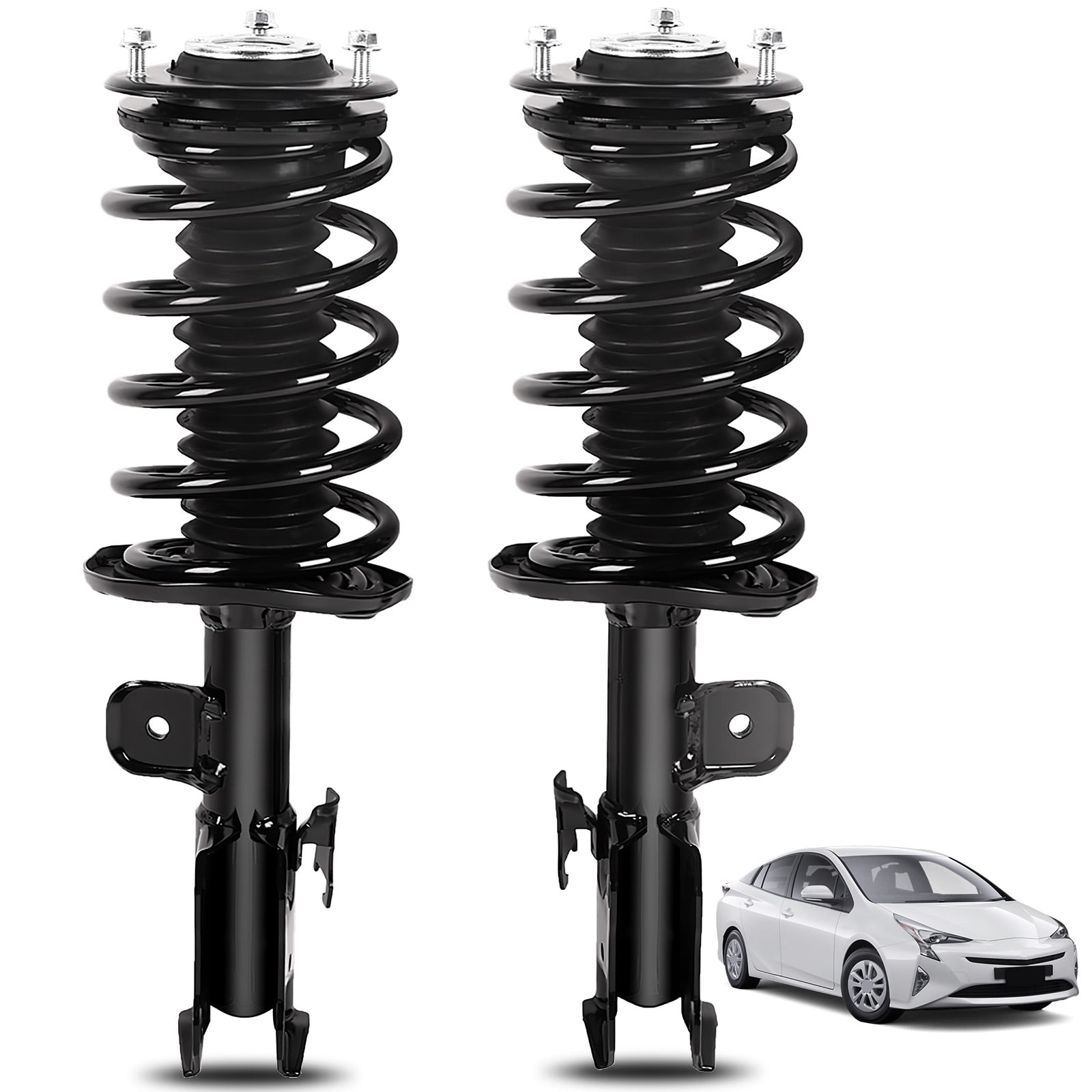 TOPAZ Pair Front Complete Struts Shocks & Coil Springs For Toyota Prius ...