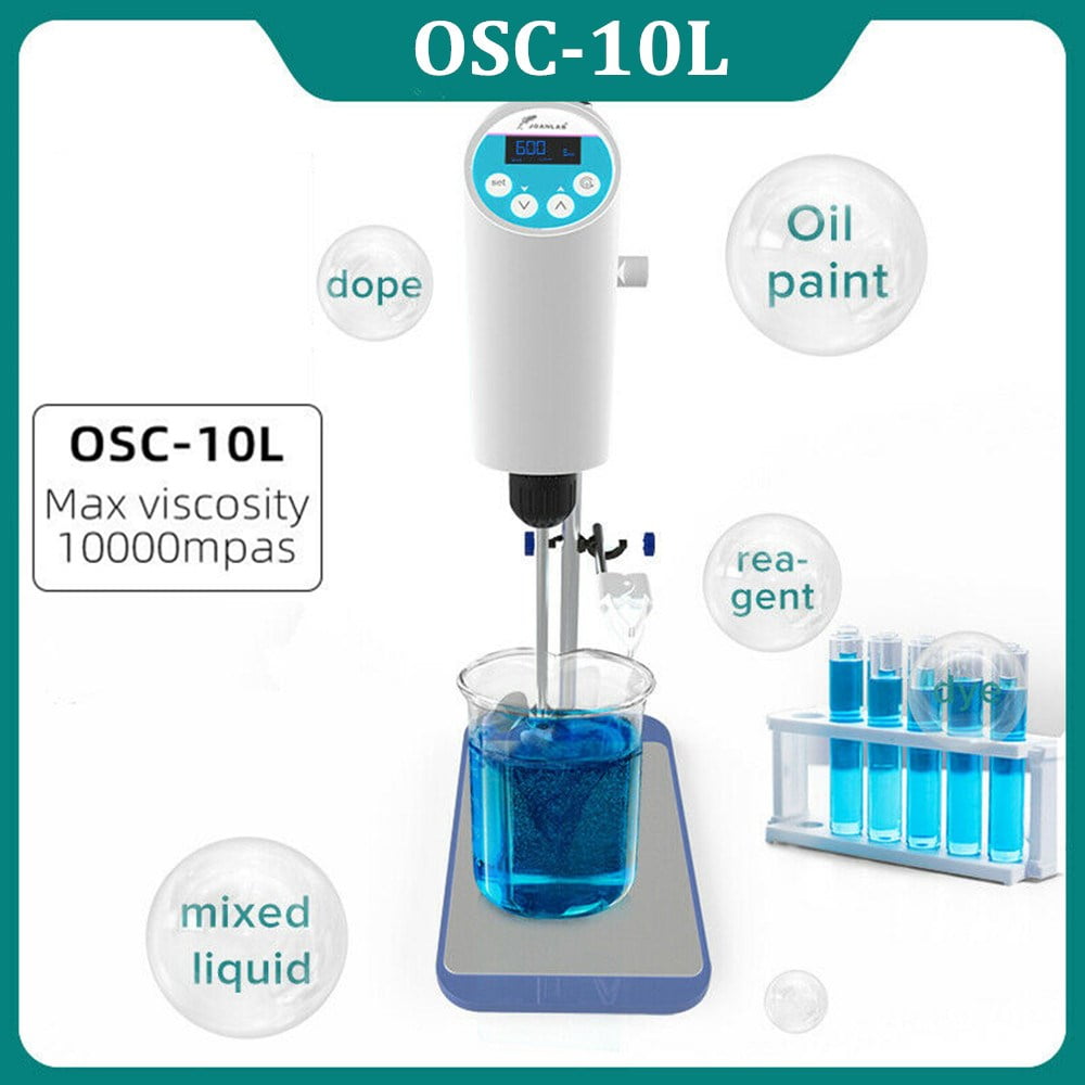 TOPCHANCES 10L Lab Electric Overhead Stirrer Mixer Agitator Homogenizer ...